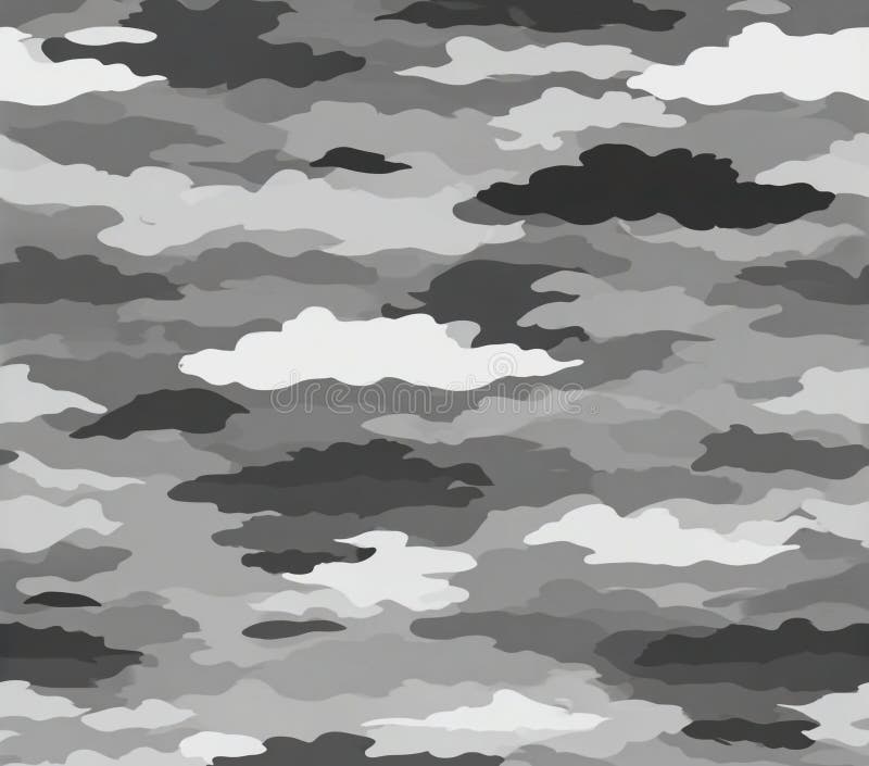 Gray Scale Camouflage Pattern Seamless Texture for Design Projects ...