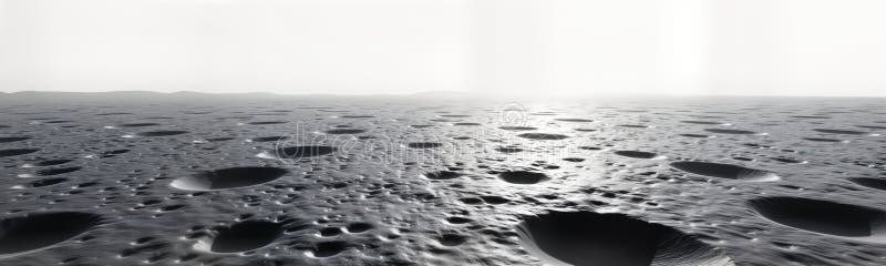 Gray Scale Illustration of Moon Surface Texture. Many Craters. Empty ...