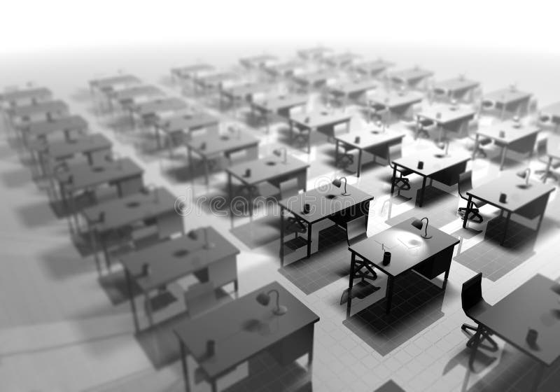 Gray scale office stock illustration. Illustration of focus - 14542842