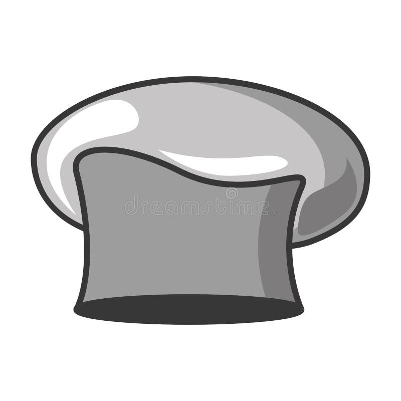 Gray Scale Silhouette with Chefs Hat Stock Illustration - Illustration ...