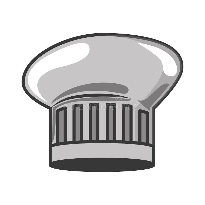 Gray Scale Silhouette with Chefs Hat Stock Illustration - Illustration ...
