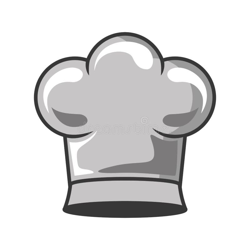 Gray Scale Silhouette with Chefs Hat Stock Illustration - Illustration ...