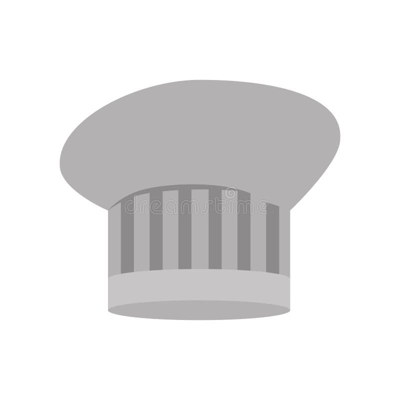 Gray Scale Silhouette of Chefs Hat with Lines Stock Vector ...