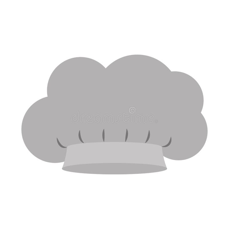 Gray Scale Silhouette of Chefs Hat Stock Vector - Illustration of ...
