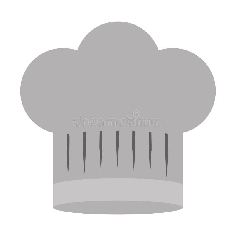 Gray Scale Silhouette of Chefs Hat Wide Stock Vector - Illustration of ...