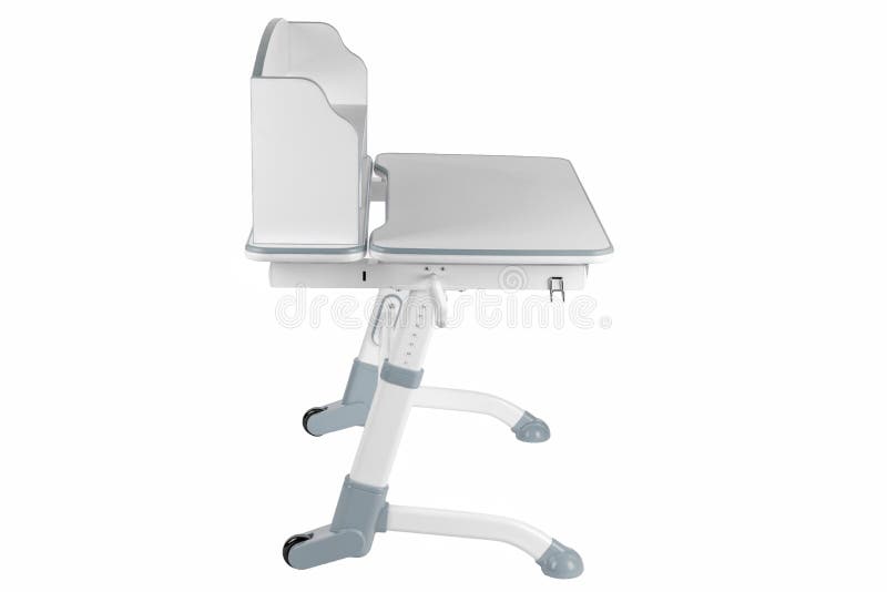 Gray School Classroom Interior with Whiteboard, Side View Stock ...