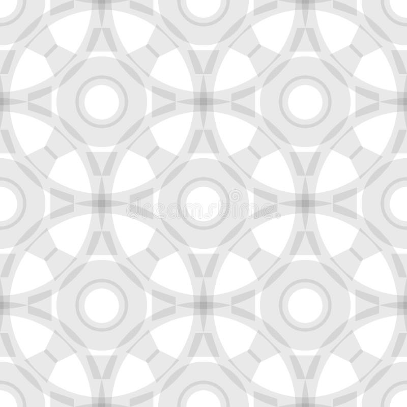 Gray Seamless Pattern. Grayscale Geometric Ornament Stock Illustration ...