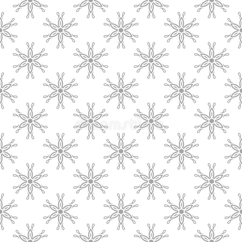 Gray Seamless Pattern on White Background Stock Vector - Illustration ...