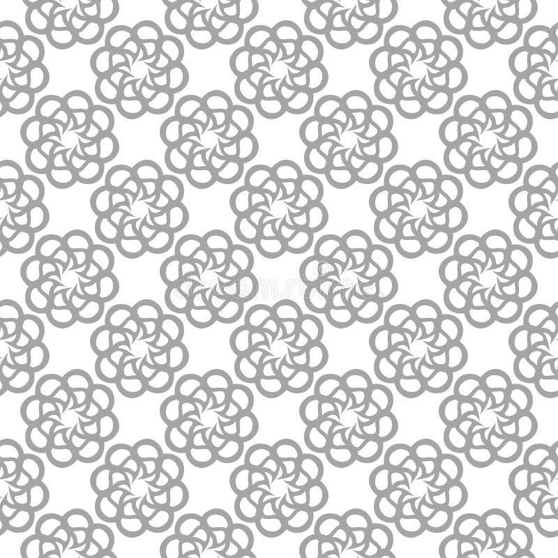 Gray Seamless Pattern on White Background Stock Vector - Illustration ...