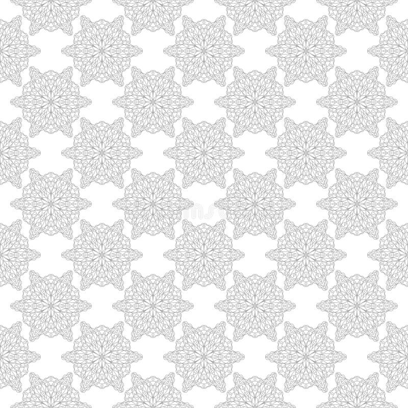 Gray Seamless Pattern on White Background Stock Vector - Illustration ...