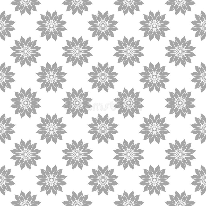 Gray Seamless Pattern on White Background Stock Vector - Illustration ...
