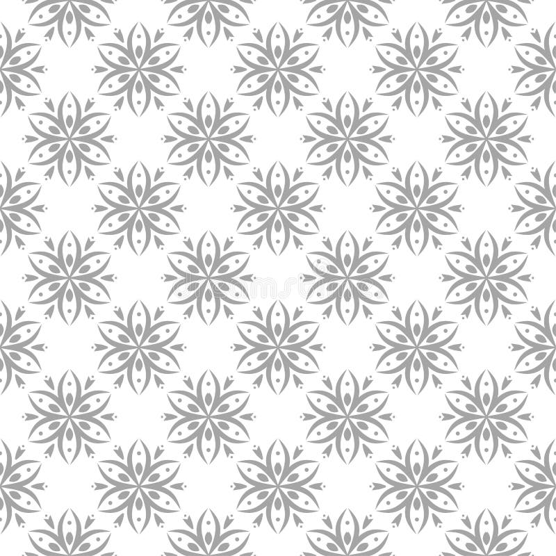 Gray Seamless Pattern on White Background Stock Vector - Illustration ...