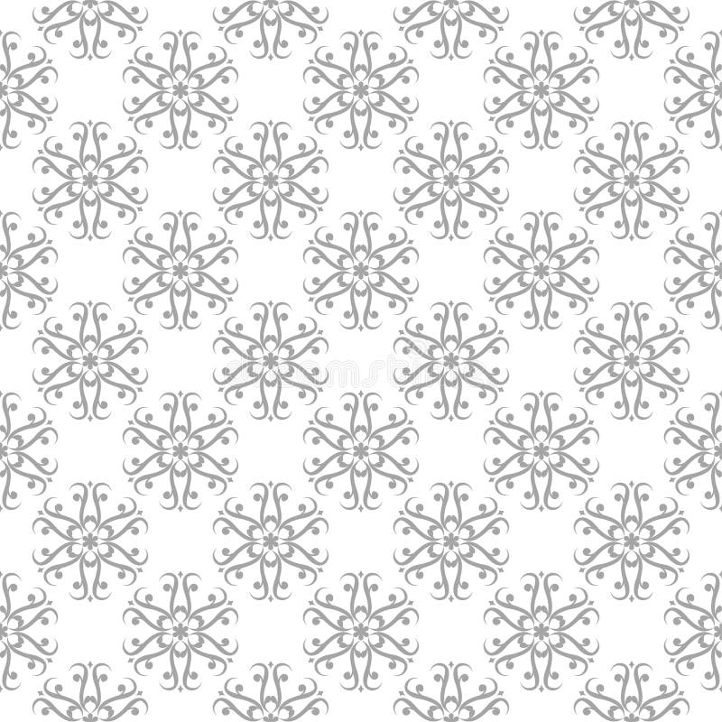 Gray Seamless Pattern on White Background Stock Vector - Illustration ...