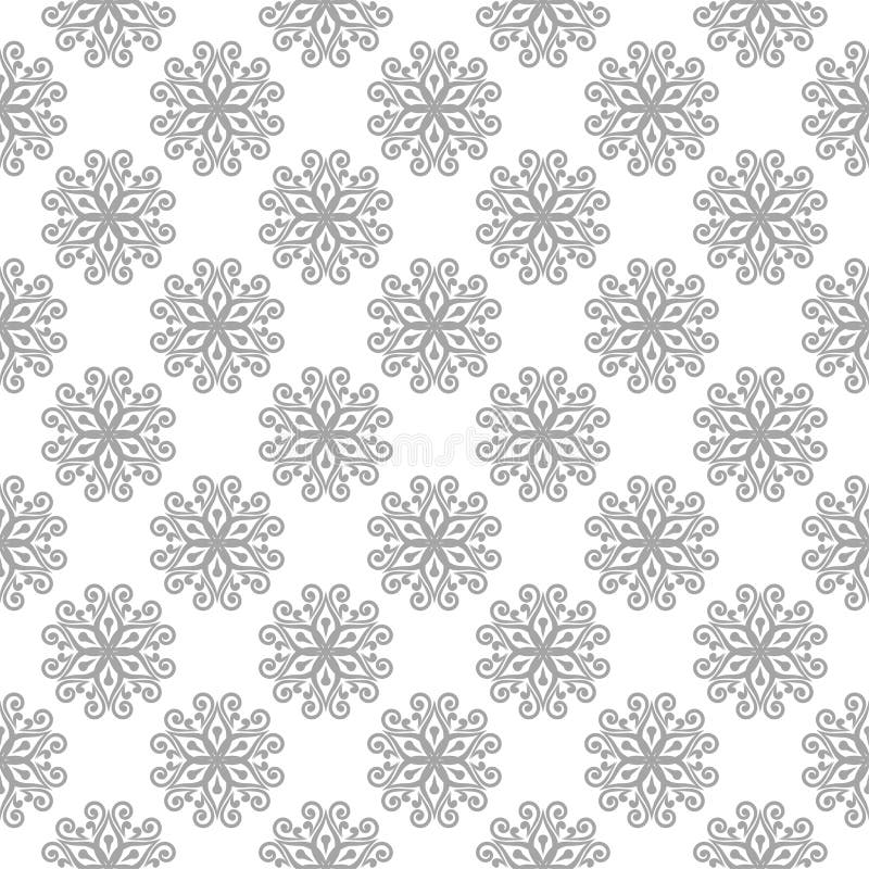 Gray Seamless Pattern on White Background Stock Vector - Illustration ...