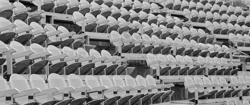 Gray Seats in the Stands before the Sporting Event Stock Photo - Image ...