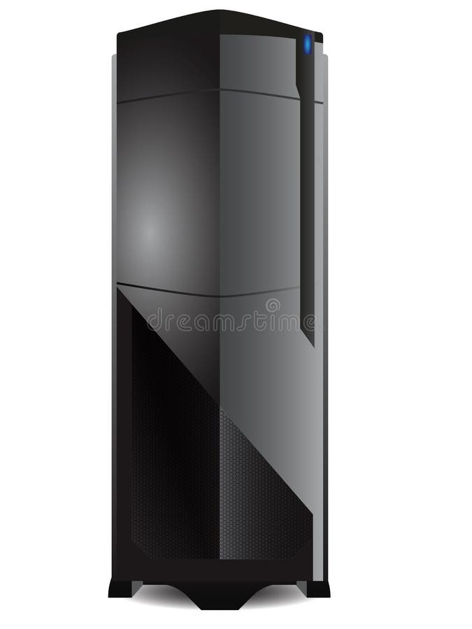 Gray Server with Blue Led Light Stock Vector - Illustration of ...