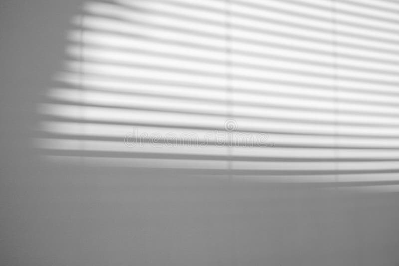 Gray Shadow of Blinds Windows Overlay on the White Wall Background ...