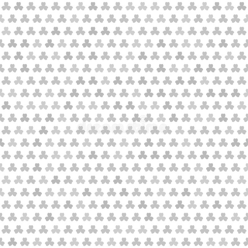 Gray Shamrock Pattern. Seamless Vector Stock Vector - Illustration of ...