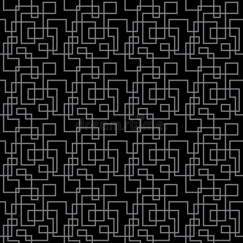 Gray Sharp Lines on Black Pattern Seamless Background Stock Vector ...