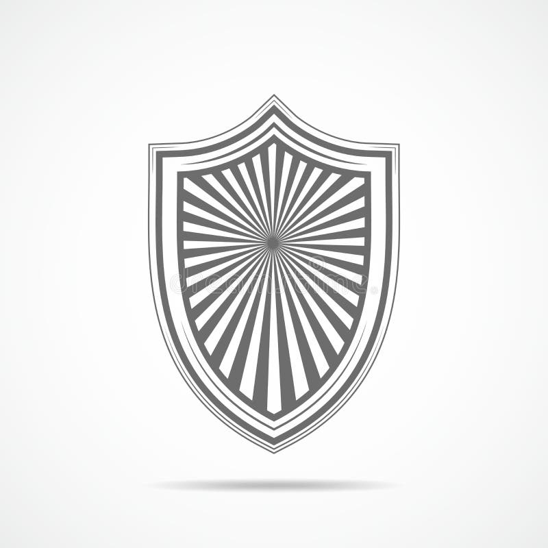Gray Shield Icon. Vector Illustration. Stock Illustration ...