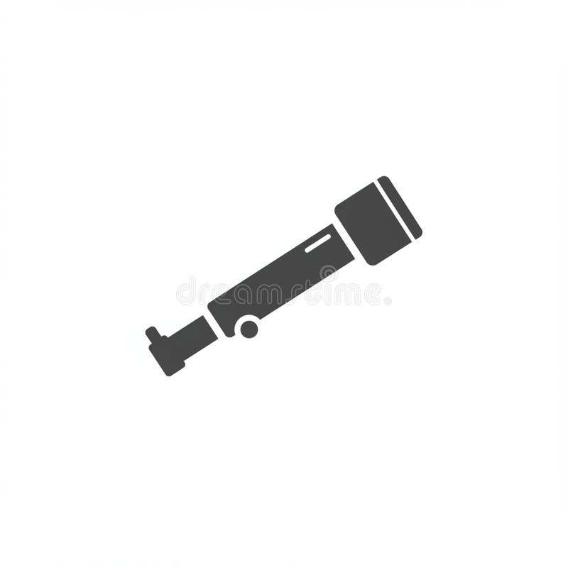 Gray Silhouette of a Periscope Against a White Background. the Design ...