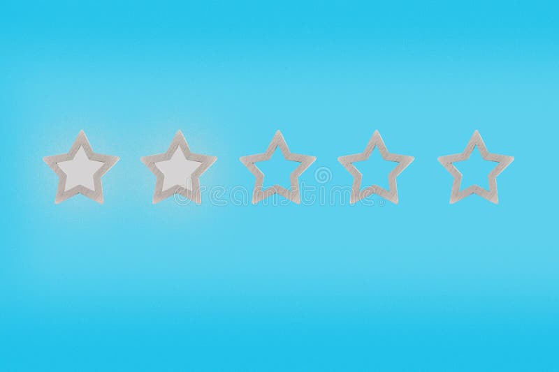 Gray, Silver Five Star Shape on a Blue Background. the Best Excellent ...
