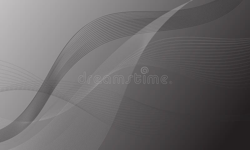 Gray Silver Smooth Lines Wave Curves on Soft Gradient Abstract ...