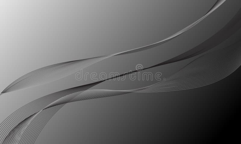 Gray Silver Soft Lines Wave Curves with Gradient Abstract Background ...