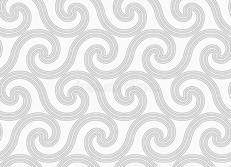 Gray Simple Striped Spiral Waves Stock Vector - Illustration of ...