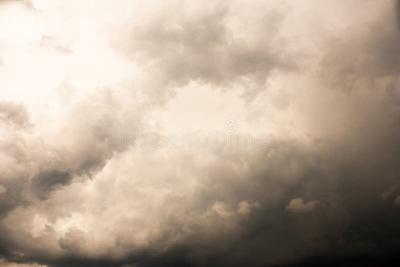 Gray Sky, Covered with Solid Cloud Stock Image - Image of ...