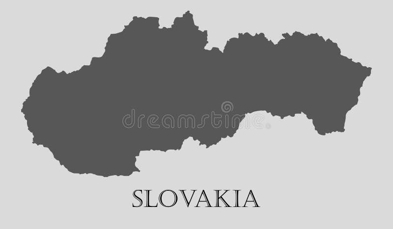 Gray Slovakia Map - Vector Illustration Stock Illustration ...