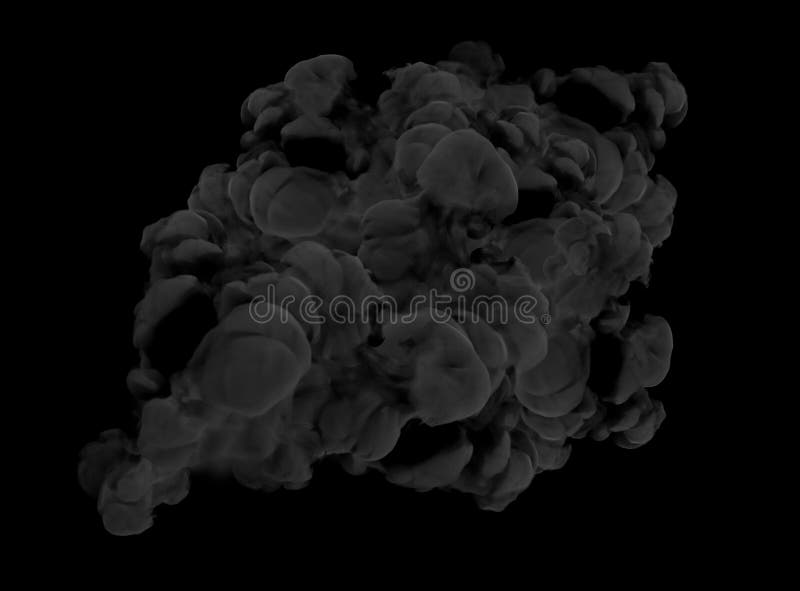 Gray Smoke on a Black Background. 3d Illustration, 3d Rendering Stock ...