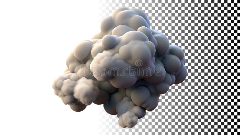 Gray Smoke Cloud Icon, Representing Pollution and Environmental Issues ...