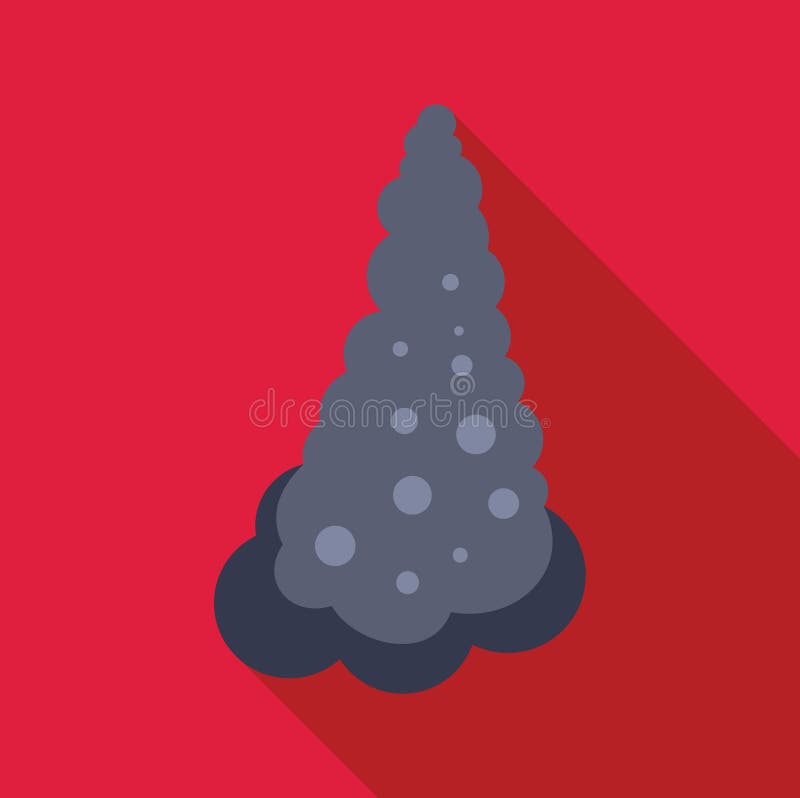 Gray Smoke Cloud is Rising Up with Round Bubbles Inside Stock ...