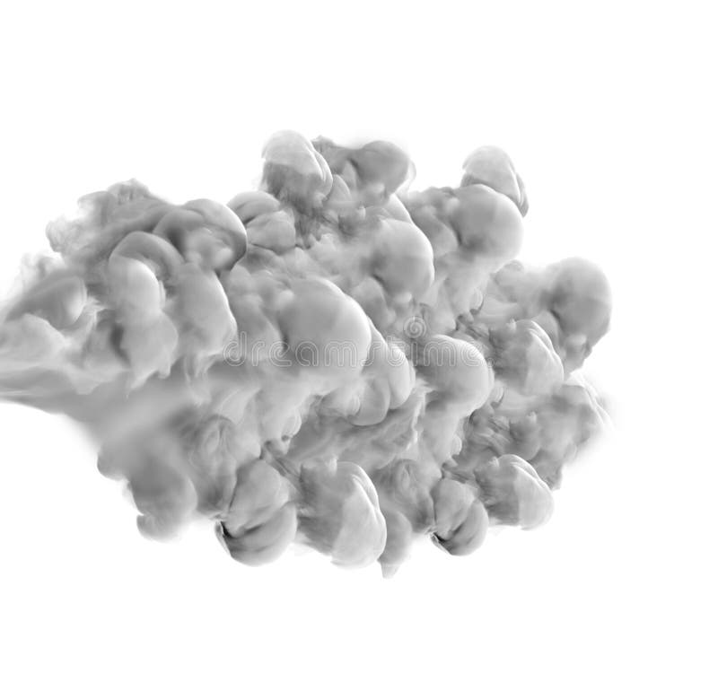 Gray Smoke on a Black Background. 3d Illustration, 3d Rendering Stock ...