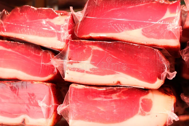 Gray Smoked ham stock image. Image of black, smoked, italy - 75096607