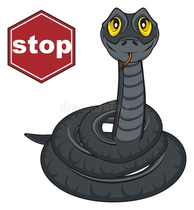 Stop to skill snake stock illustration. Illustration of poison - 102344585
