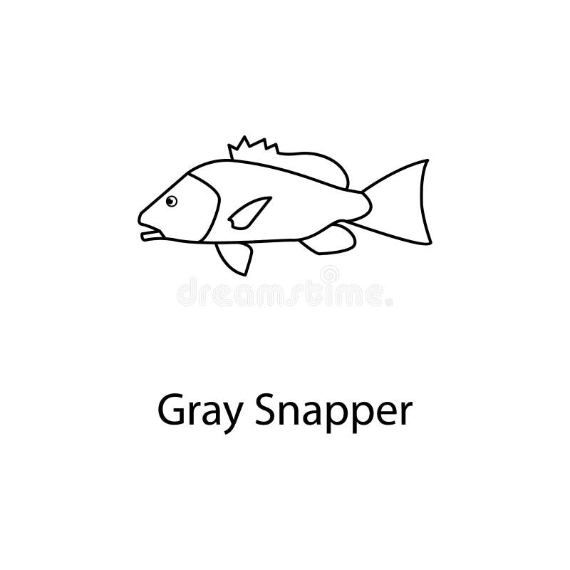 Gray Snapper Icon. Fish Icons Universal Set for Web and Mobile Stock ...