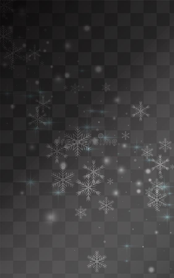 Gray Snowflake Vector Transparent Background. Sky Stock Vector ...