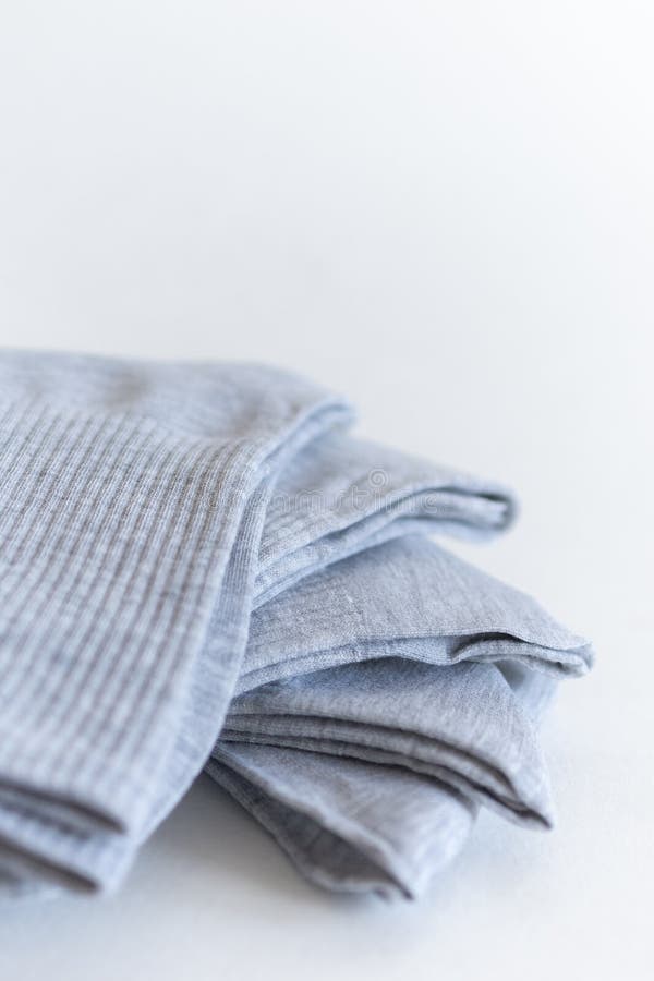 Gray Socks with a Stack of Fan Coloring. Close-up on a White Background ...