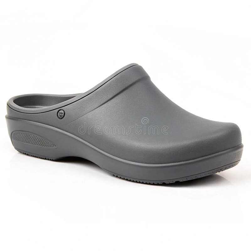 Gray Soft Clog Isolated on Transparent Background Stock Illustration ...