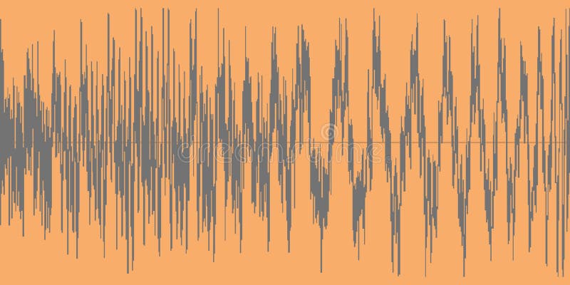 Gray Sound Wave on a Orange Background. Stock Vector - Illustration of ...