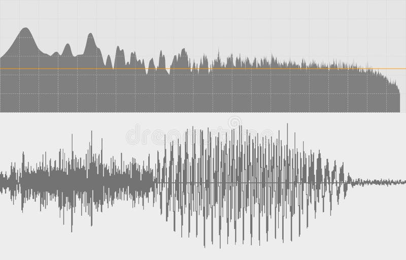 Gray Sound Waves on a White Background. Stock Vector - Illustration of ...