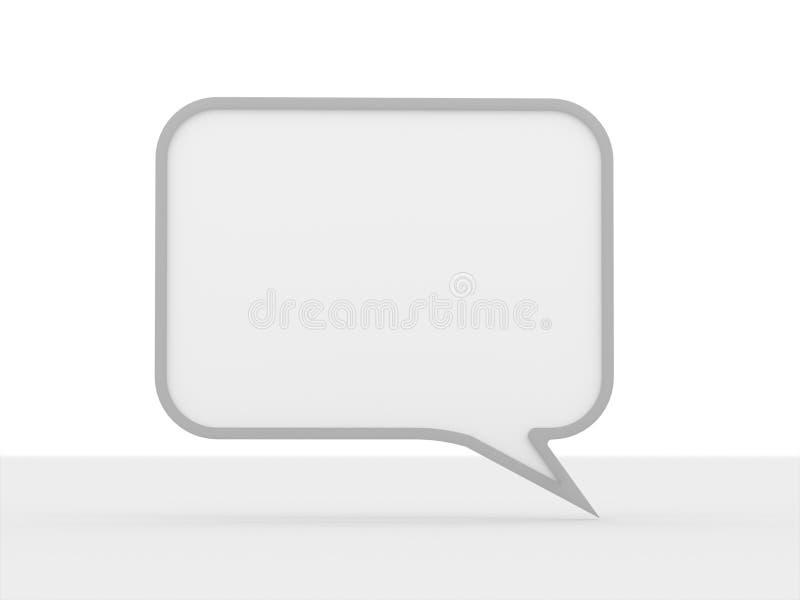 Gray Speech Bubble Isolated Stock Illustration - Illustration of ...