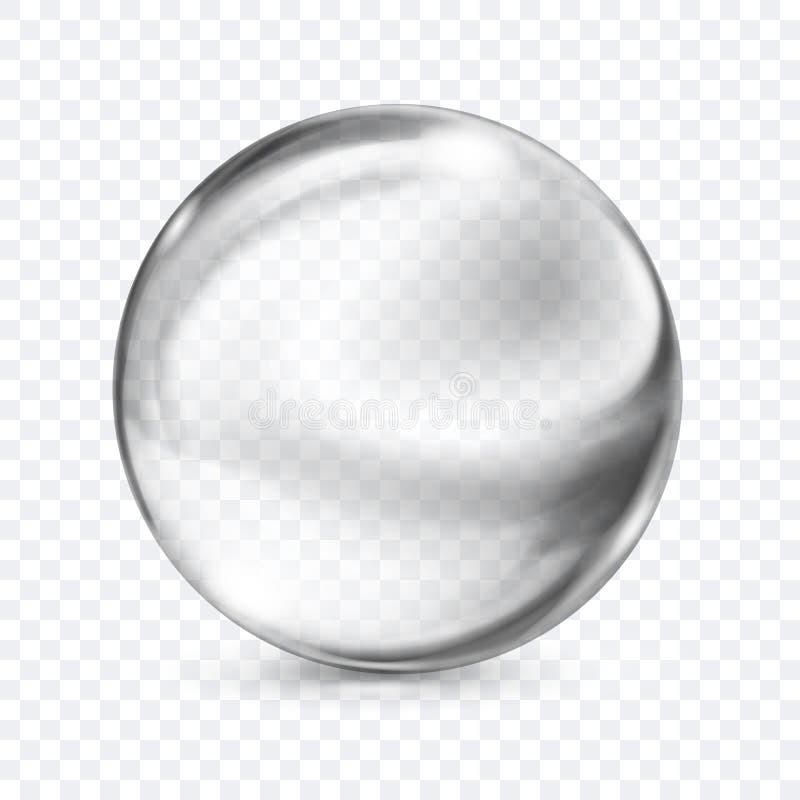 Gray Sphere with a Glares and Shadow Stock Vector - Illustration of ...