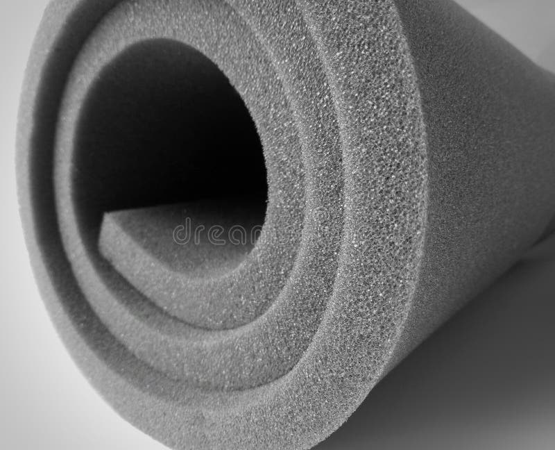 Gray sponge foam roll stock photo. Image of background - 200112760