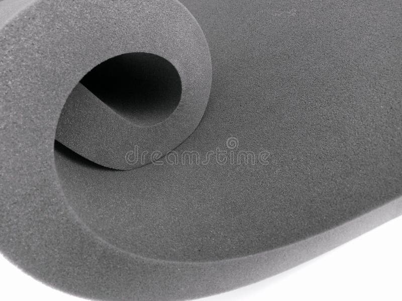 Gray Sponge Foam Texture. Curved Sheet Isolated on White Background ...