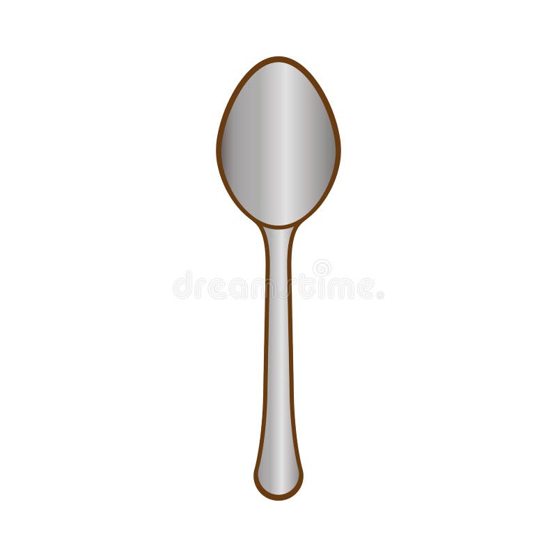 Gray Spoon Icon Image Design Stock Illustration - Illustration of metal ...