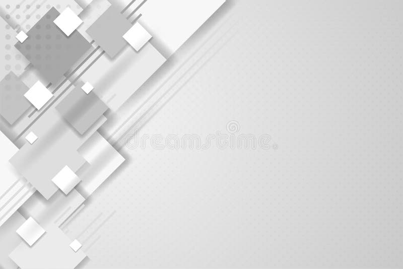 Gray Square Background with Dotted Geometric Texture Stock Vector ...