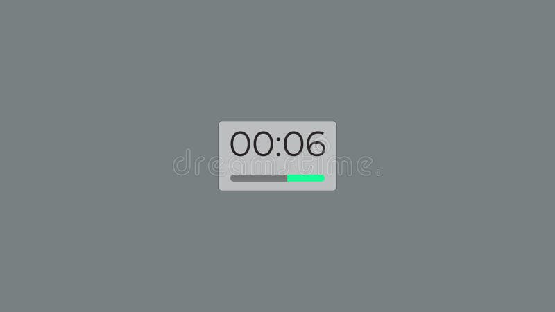 Square Clock Timer Counts Down 6 Seconds, Countdown, Graphics, Clock ...
